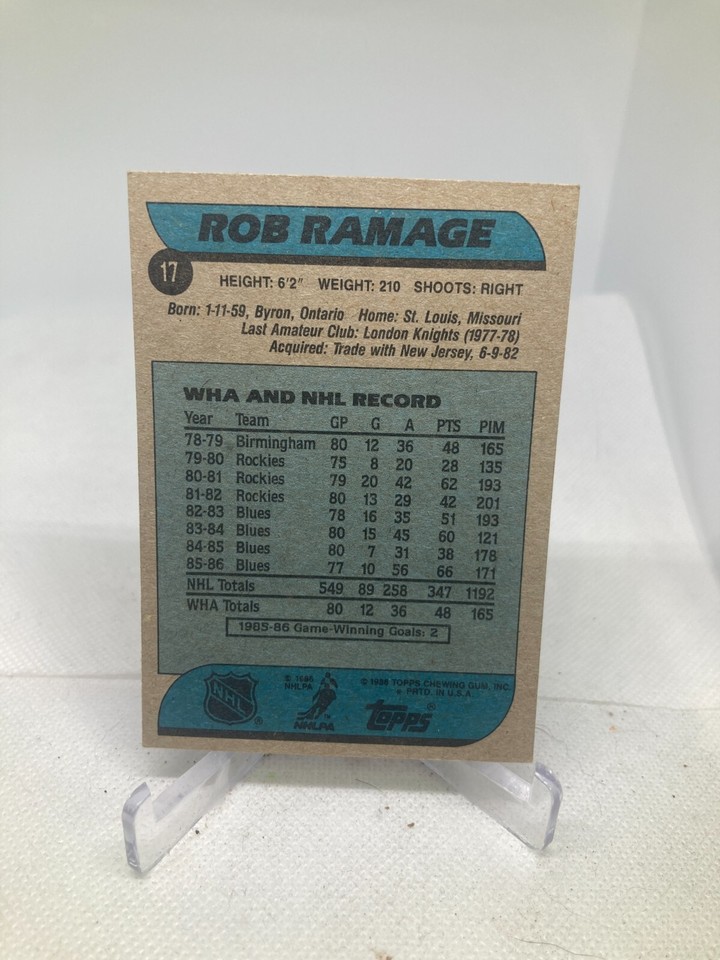 1986 - 87 Topps Hockey ~ Cards #1-198 ~ U Pick Free Shipping!!!!!!!! | eBay