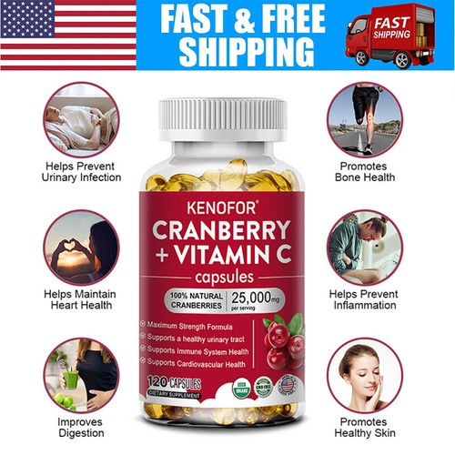 Cranberry Extract 2,5000 Mg Strength 120Veggie Capsules 50:1 Extract ...