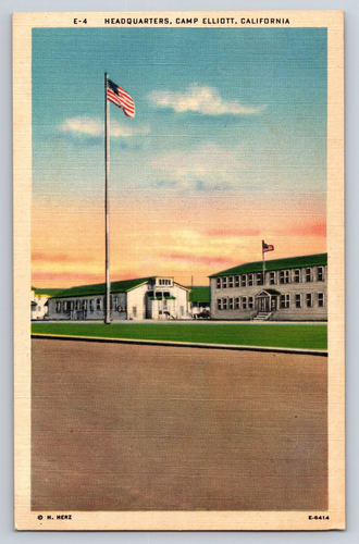Postcard Headquarters Camp Elliott California Unposted Navajo Code ...