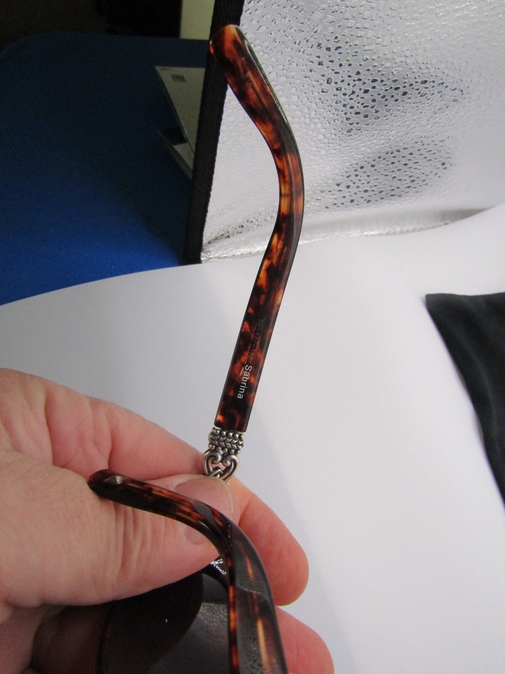 Brighton Sabrina Sunglasses Tortoise Oval Silver Hearts Handmade 52[]17 ...