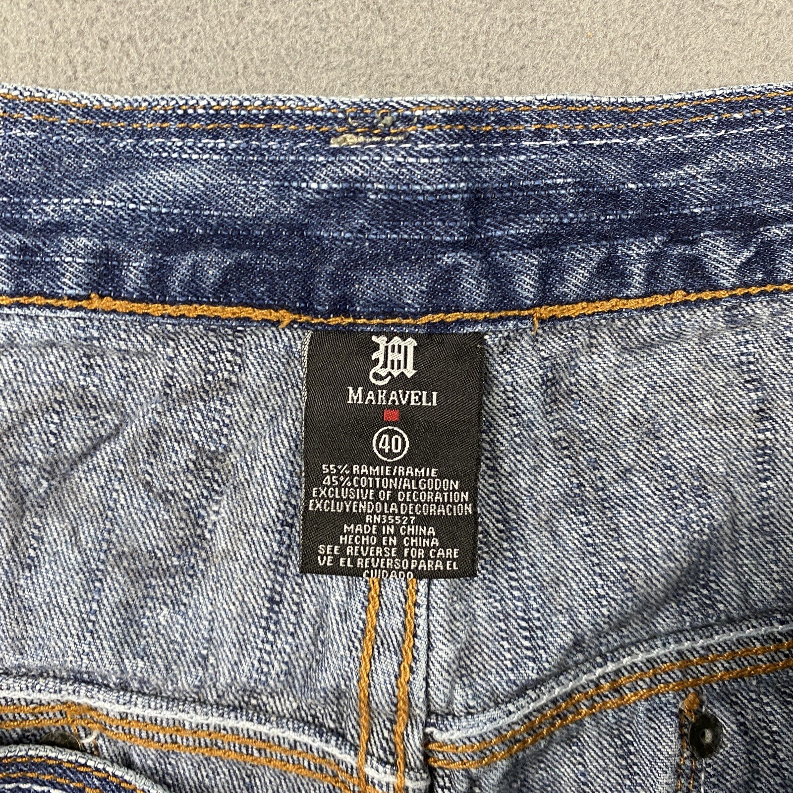 VIntage Makaveli Jeans Men’s 40 Tupac 2pac Blue Denim… - Gem