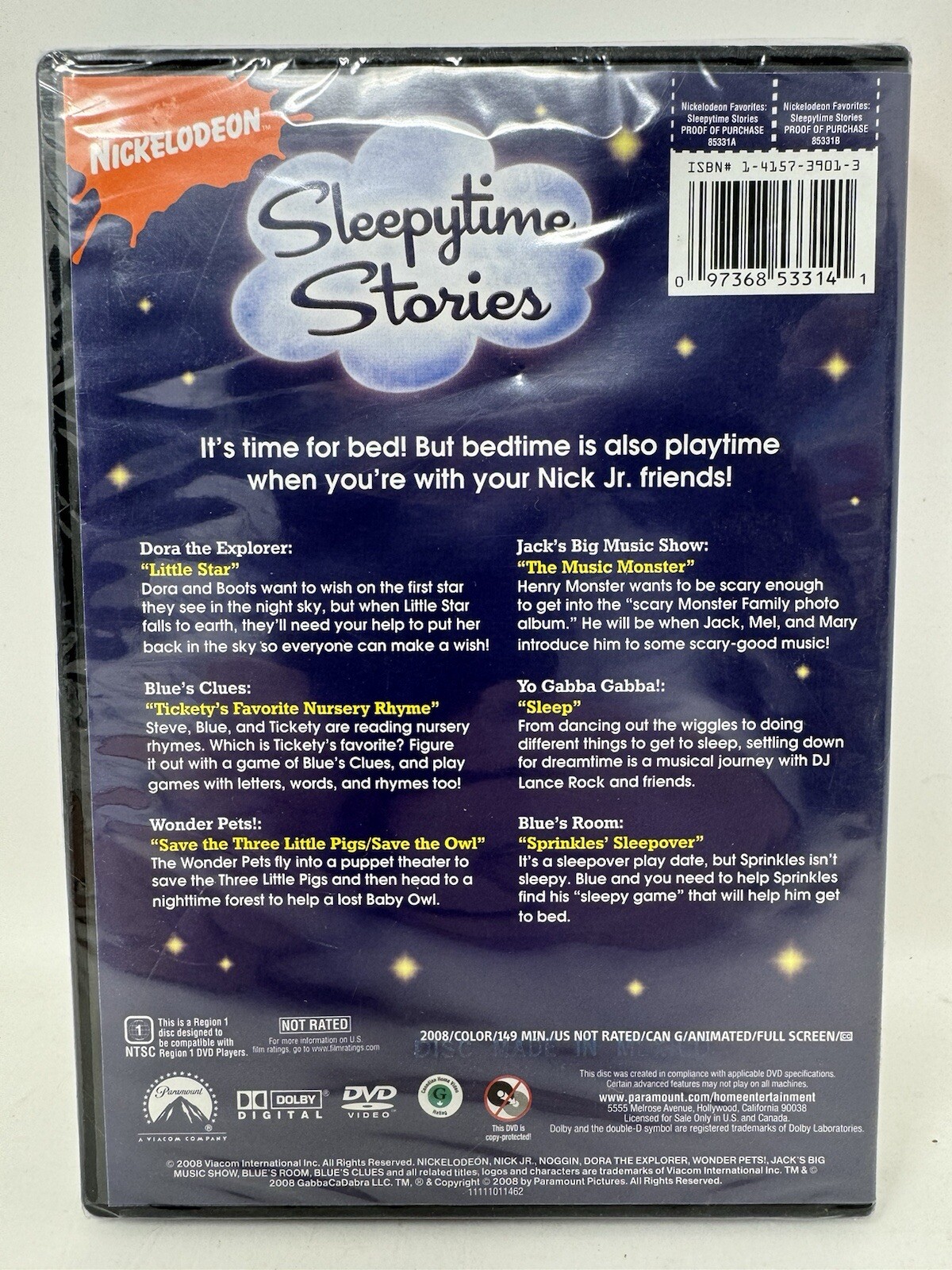Nick Jr. Favorites: Sleepytime Stories (DVD, 2008) for sale online | eBay