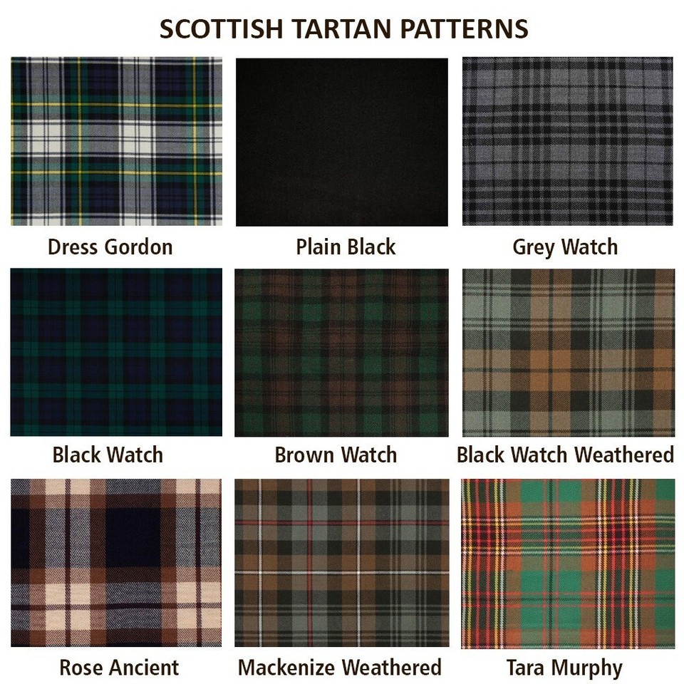 Scottish Men's Outfit Kilt Set Traditional 10 Pcs Tartan kilt Set in 50 ...