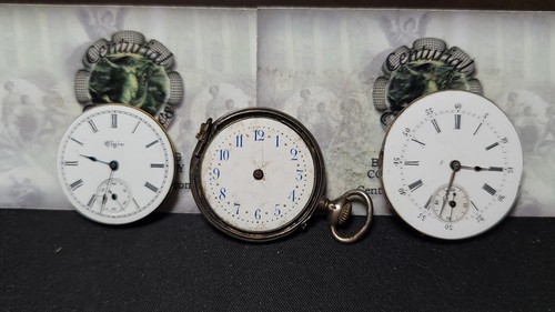 Lot of 3 Pocket Watch Movements For Parts/Repair | eBay
