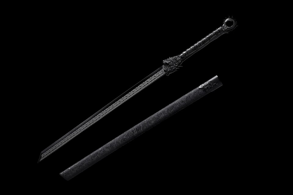 Handmade Ninja Japanese samurai sword Straight Blade Sharp 1095 Carbon ...