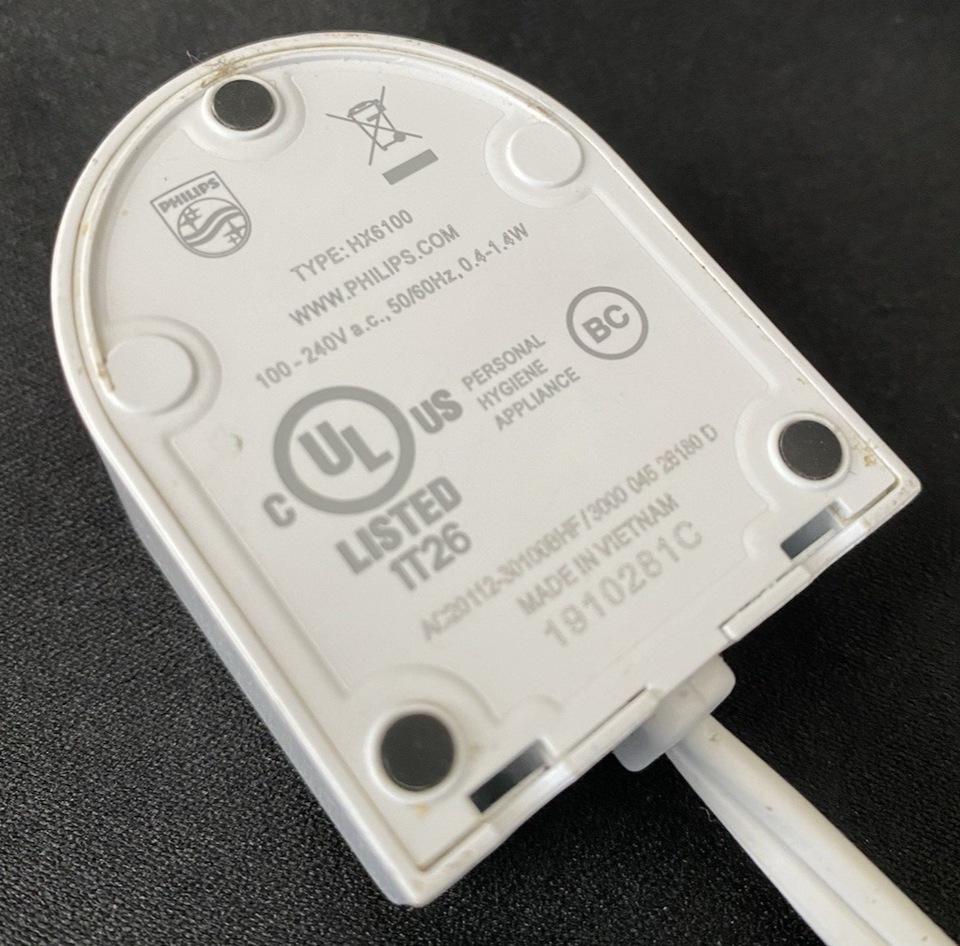 Philips Sonicare HX6100 Electric Toothbrush Charger Base White | eBay