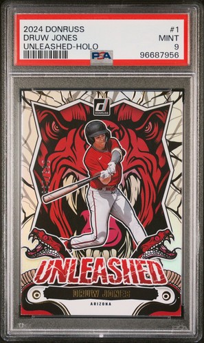 2024 Donruss Druw Jones Unleashed HOLO /199 RC PSA 9 MINT Diamondbacks ...