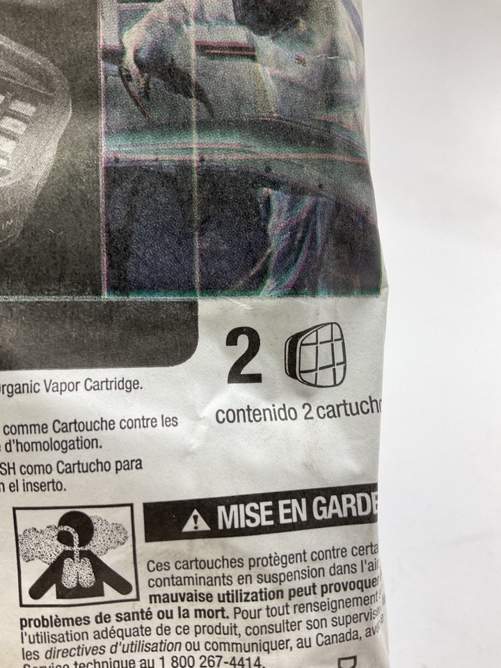 3M 07046 Organic Vapor Cartridge 6001 - 2 Pack (as Shown) Exp. 11/2025 ...