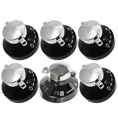 STOVES Oven Control Knobs Gas Hob Cooker Switch Silver Black Chrome ...