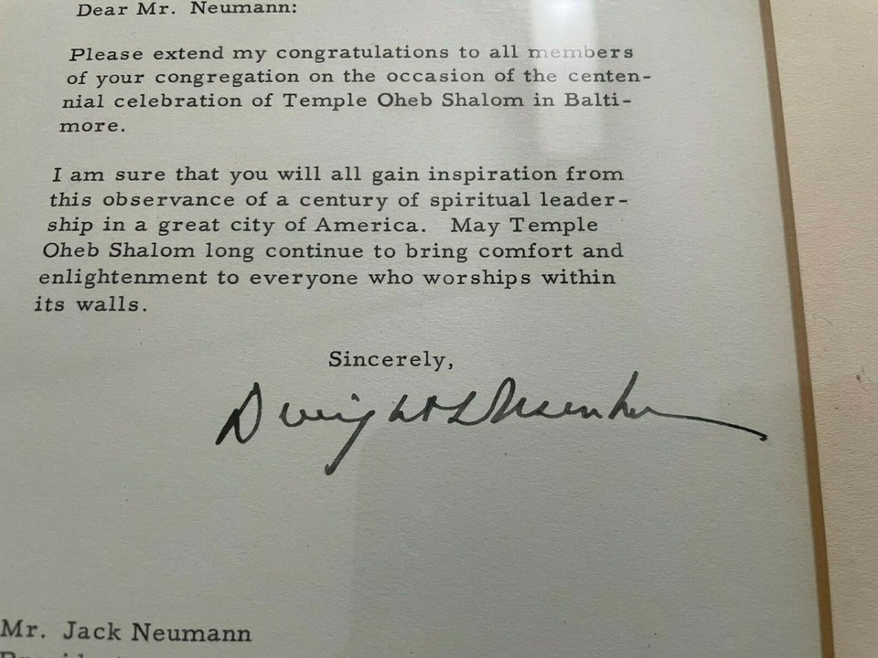1953 President Dwight D. Eisenhower Typed White House Letter Signed BAS ...
