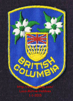 LMH PATCH Badge BRITISH COLUMBIA Flag Shield DOGWOOD Flower CANADA BC ...