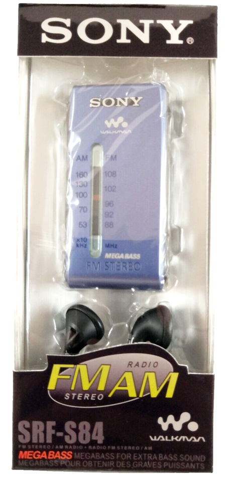 New RADIO Sony SRF-S84 FM/AM Super Compact Radio Walkman Analogue Tuner ...