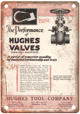 Vintage 1928 Hughes Tool Company Ad Reproduction Metal Sign Z201 | eBay