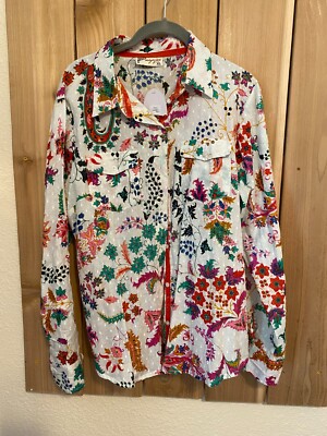 Magazine Multicolor Floral long sleeve Top Size XL NWT | eBay