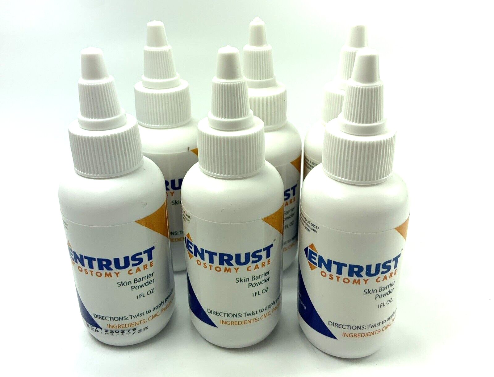 6 Bottles - Entrust 6800 Skin Barrier Powder w/ Pectin 1oz Ex. 2026-28 ...