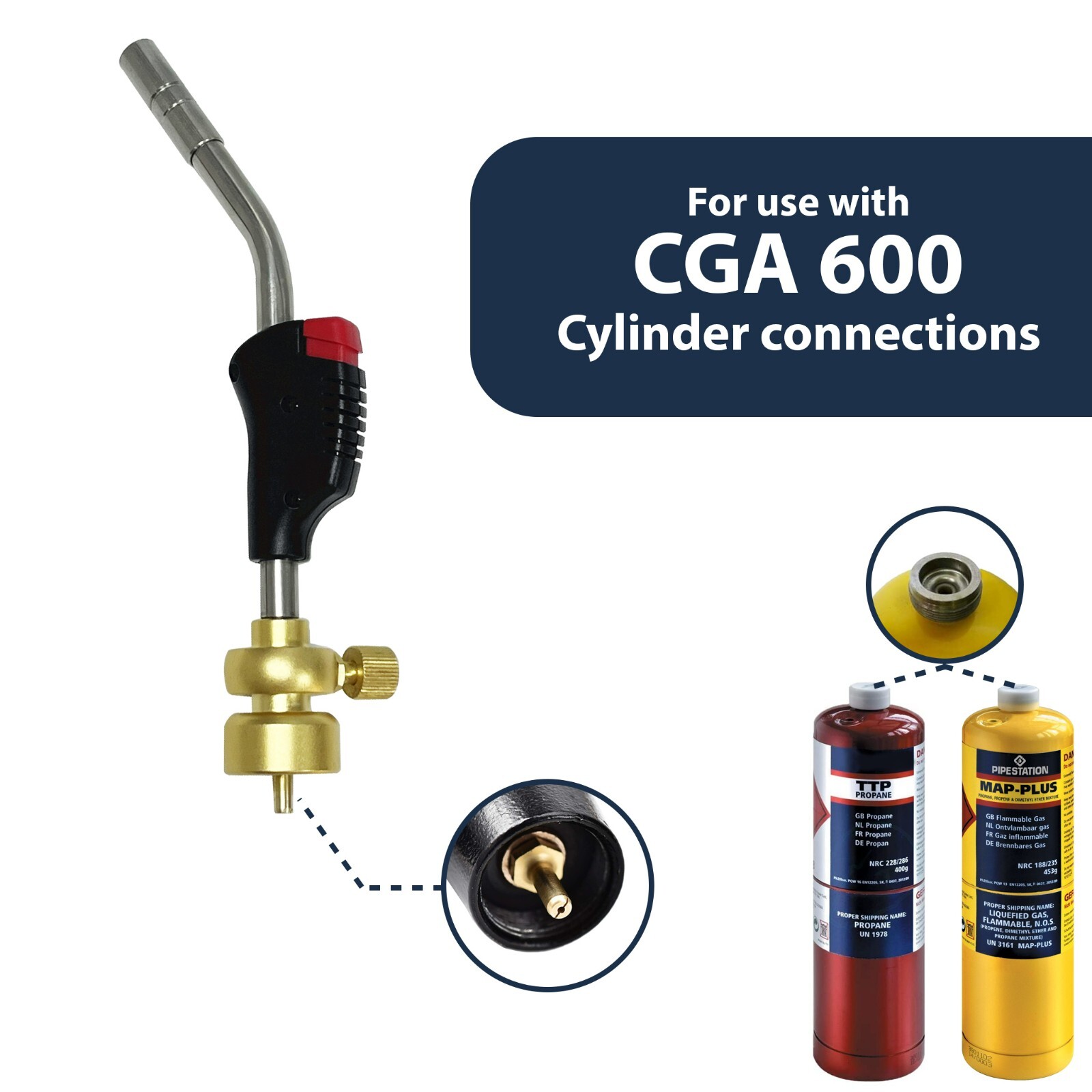 Blow Torch + Mapp Gas Cylinder | Gas Torch for Map Plus or Propane ...