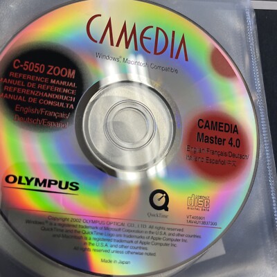 Olympus Camedia Master 4.0 Disc CD-ROM C-300 D-550 ZOOM Camera Manual ...