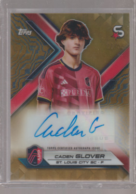 2024 Topps MLS Superstars CADEN GLOVER Auto 20/50 Gold Refractor St ...
