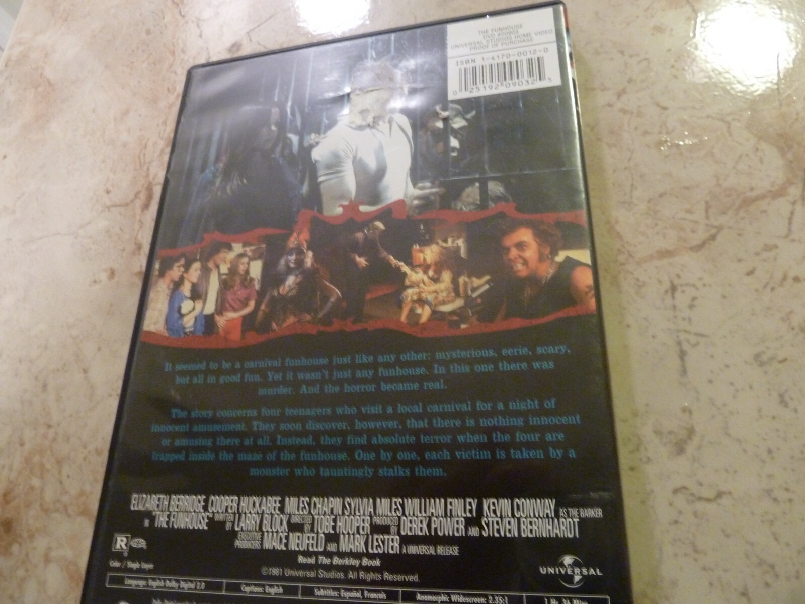 The Funhouse DVD Tobe Hooper Carnival of Terror classic horror film ...