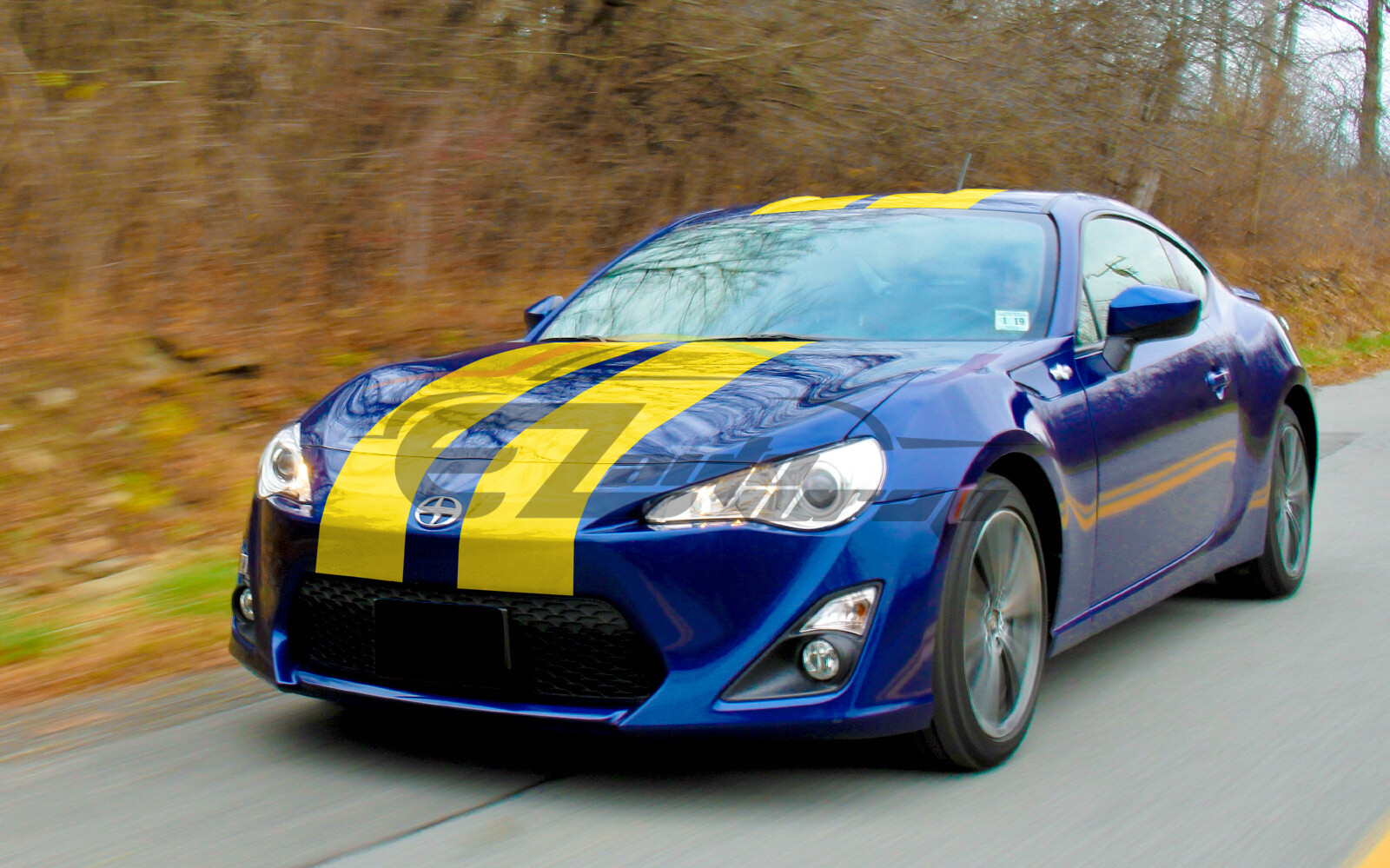 Matte Color Racing Stripes Vinyl Wrap Decal For Scion Toyota FRS 10FT ...