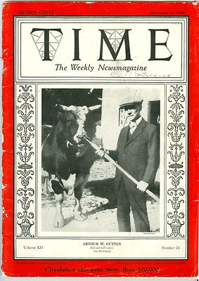 MAGAZINE TIME Arthur W. Cutten DECEMBER 10 1928 | eBay