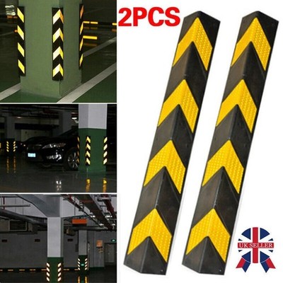 2x Safety Reflective Corner Guards Garage Wall Edge Protective Strip ...