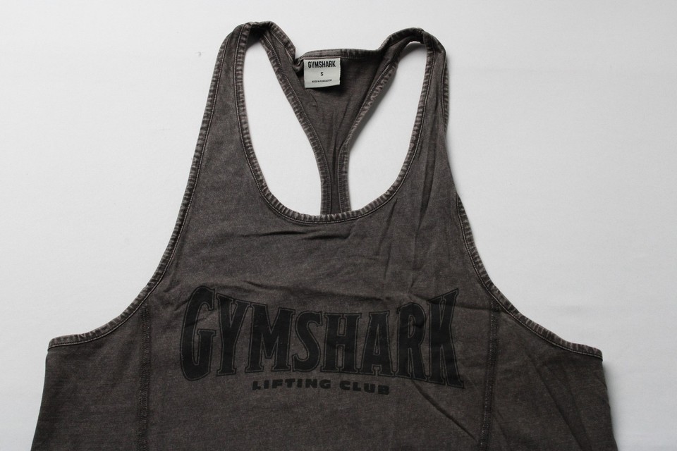 Gymshark Men's Oversized Fit Heritage Washed Stringer CA4 Onyx Grey ...