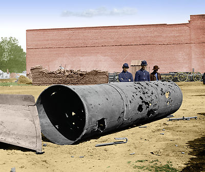 CSS Virginia II Smokestack; Richmond VA Color Tinted photo Civil War ...