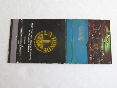 U106 Vintage Matchbook Cover HI Hawaii La Ronde Honolulu | eBay