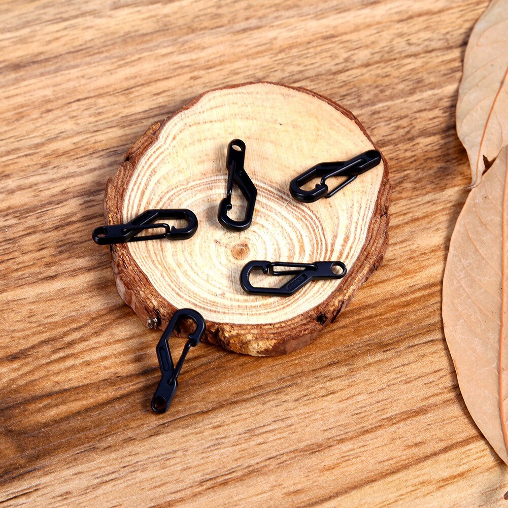 5pcs Nickel Alloy Outdoor Mini Spring Hook Keychain Carabiner Key Ring ...