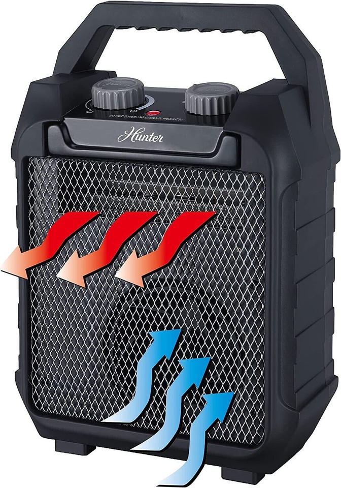 Hunter Recirculating Utility Space Heater Thermostat Portable Compact ...