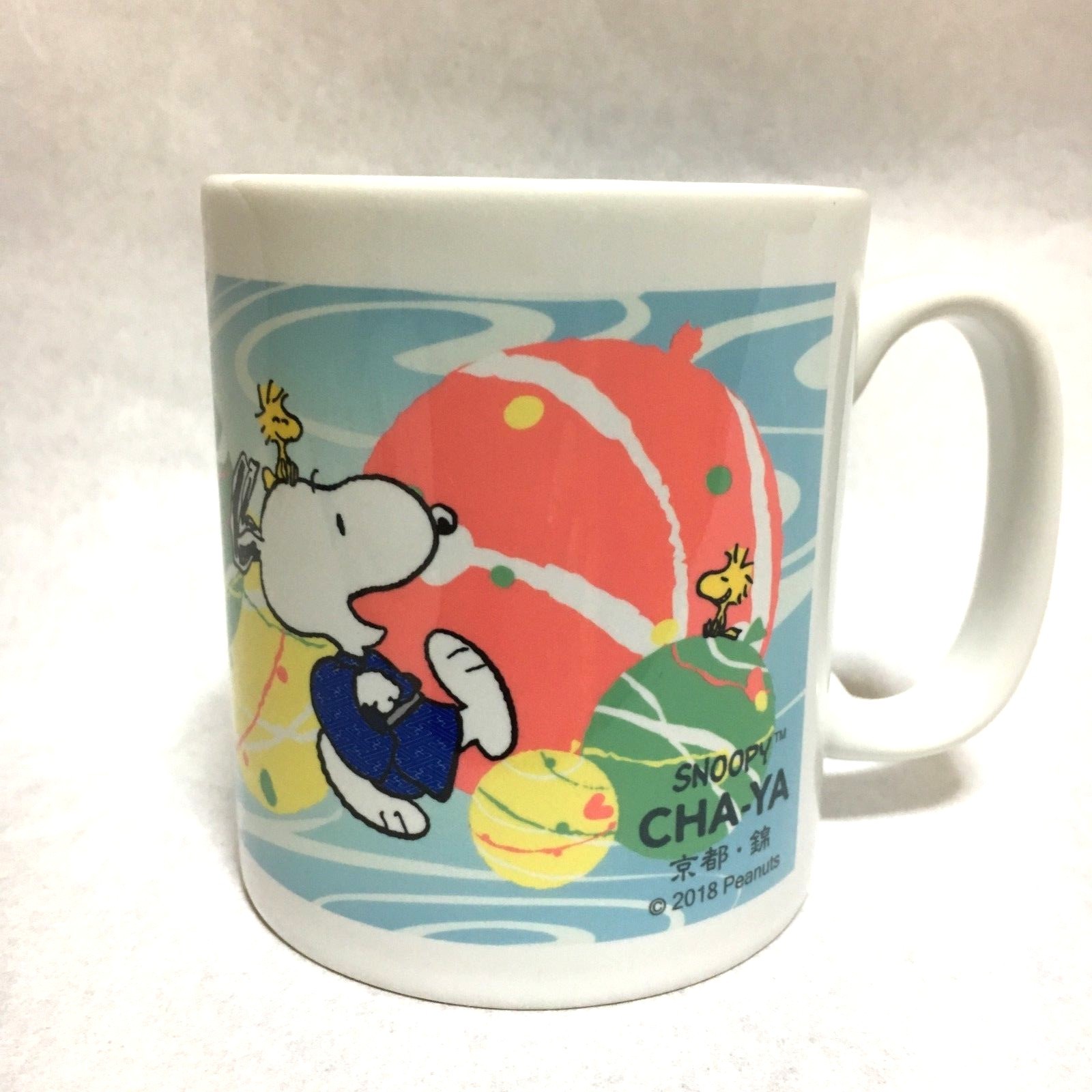 Rare Peanuts SNOOPY CHA-YA KYOTO 2nd Anniversary Limited Mug Water ...