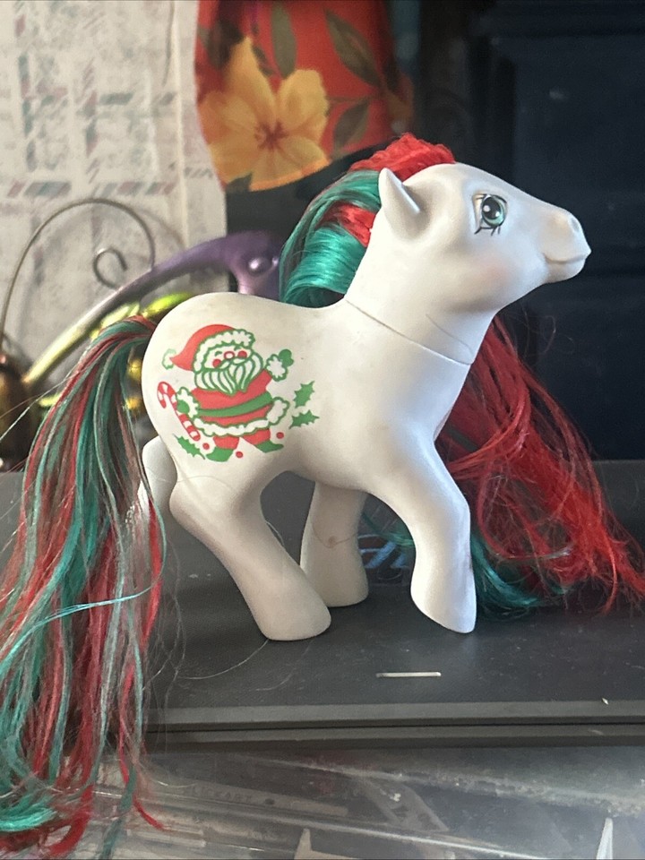 Vintage My Little Pony Hasbro MERRY TREATS G1 Christmas Ponies Santa ...