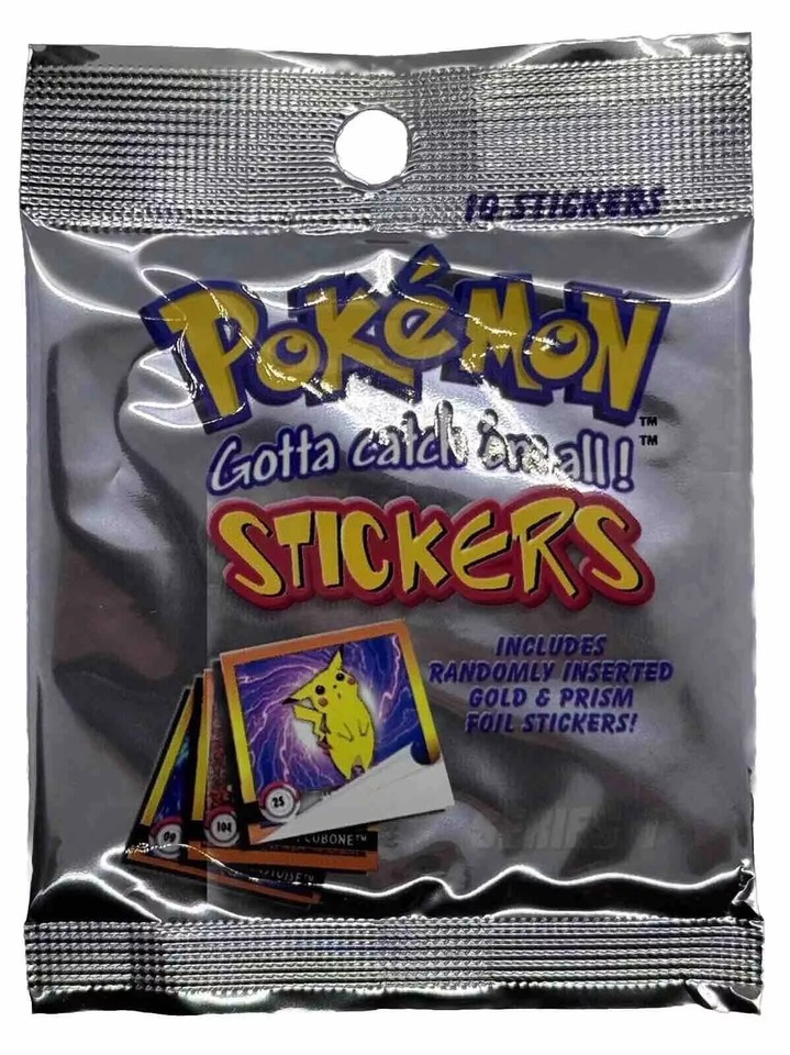 1, 2, 3, 4, 5, 6, or 10 1999 Pokemon Artbox Stickers Series 1 Booster ...