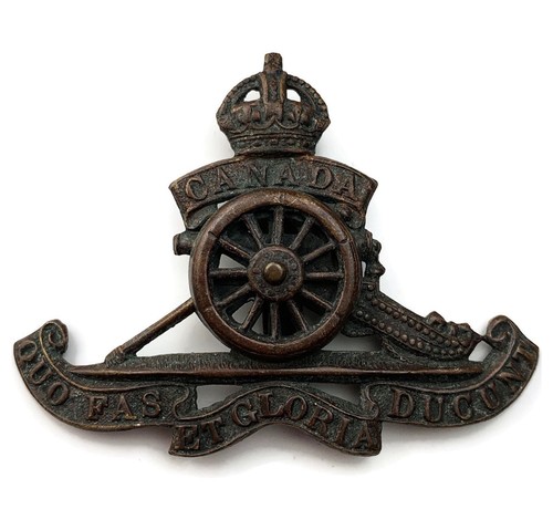 WW1 Royal Canadian Artillery Regiment MOVING WHEEL Canada CEF Cap Badge ...