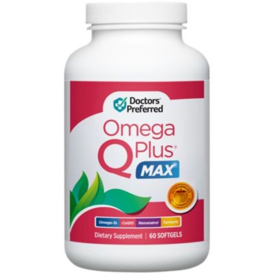 Omega Q Plus Max with Omega-3s, CoQ10, Resveratrol & Turmeric (60 ...