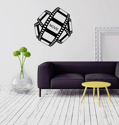 Wall Vinyl Sticker Movie Cinema Film Filmstrip Entertainment Room Decor ...