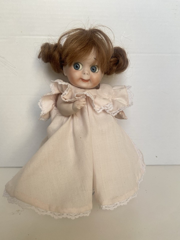 Vintage 1980's German Kestner Googly Eye Bisque Porcelain Doll 9,5" J.D ...