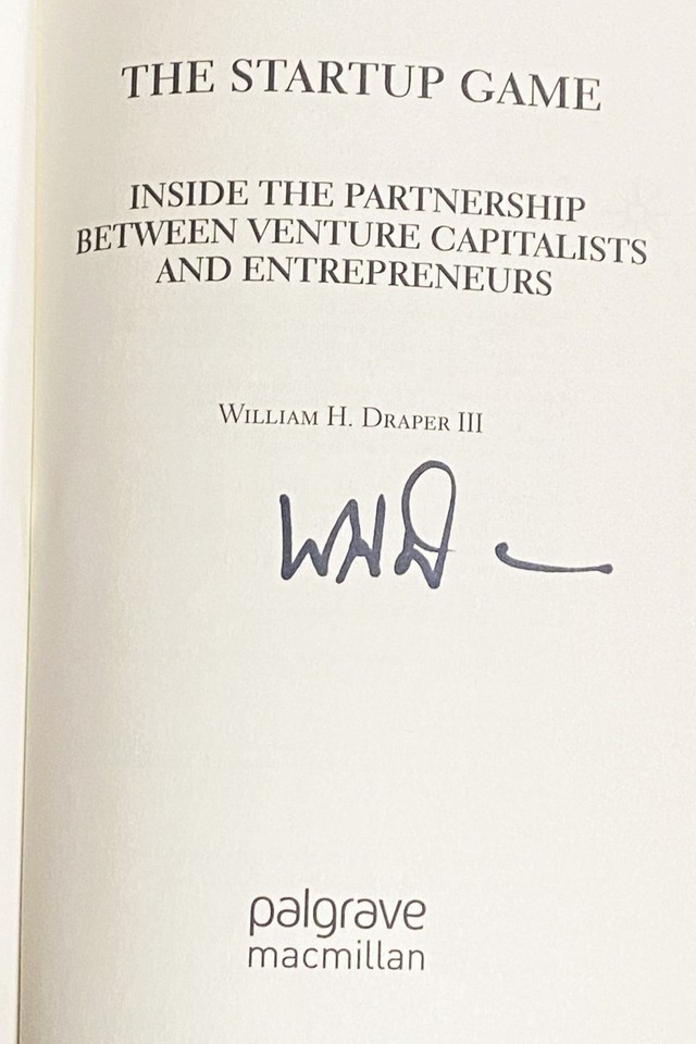 William H Draper III, Eric Schmidt / STARTUP GAME Signed 1st Edition ...