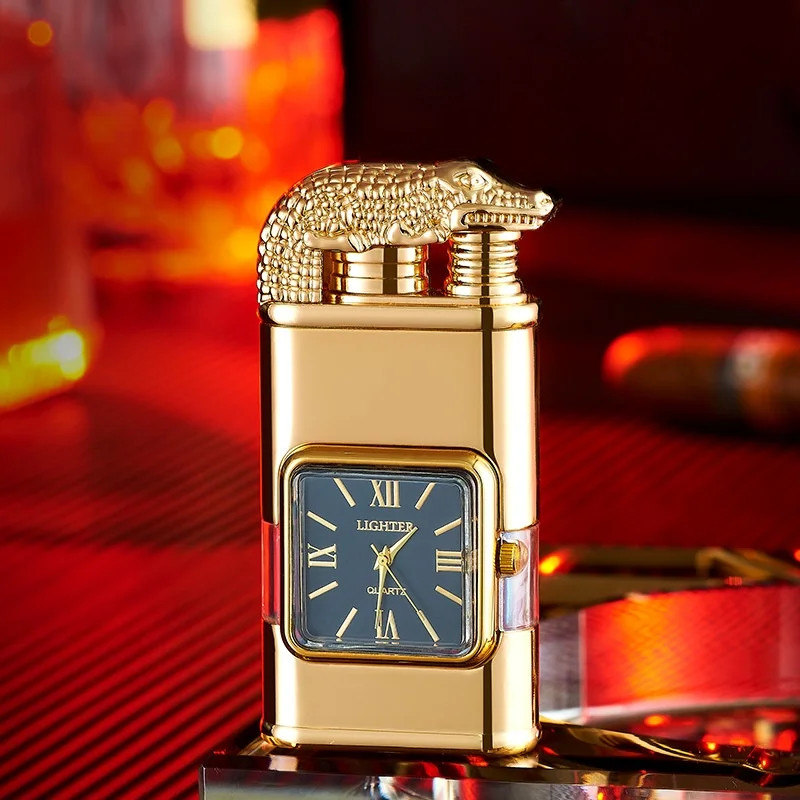 Refillable Butane Torch Watch Lighter Adjustable Cigar Lighters - Dual ...