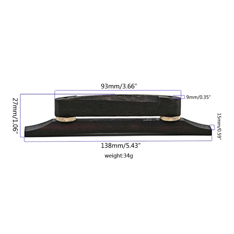 Jazz Guitar Bridge Adjustable Bridge for Archtop Guitar Hardware ...
