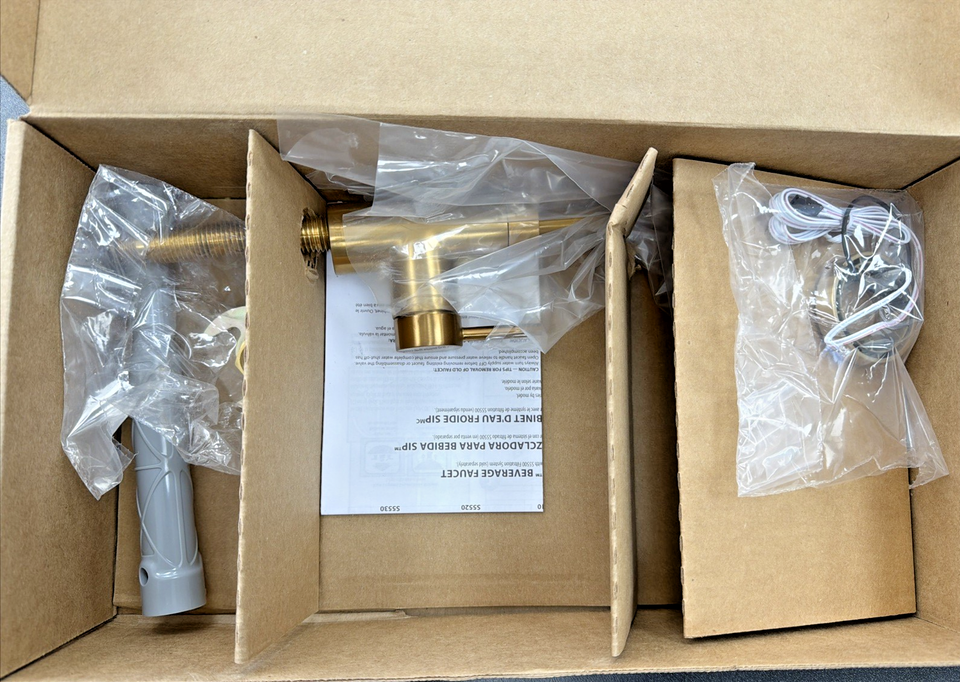 Moen Sip Cold Water Kitchen Traditional Beverage Faucet Brushed Gold ...