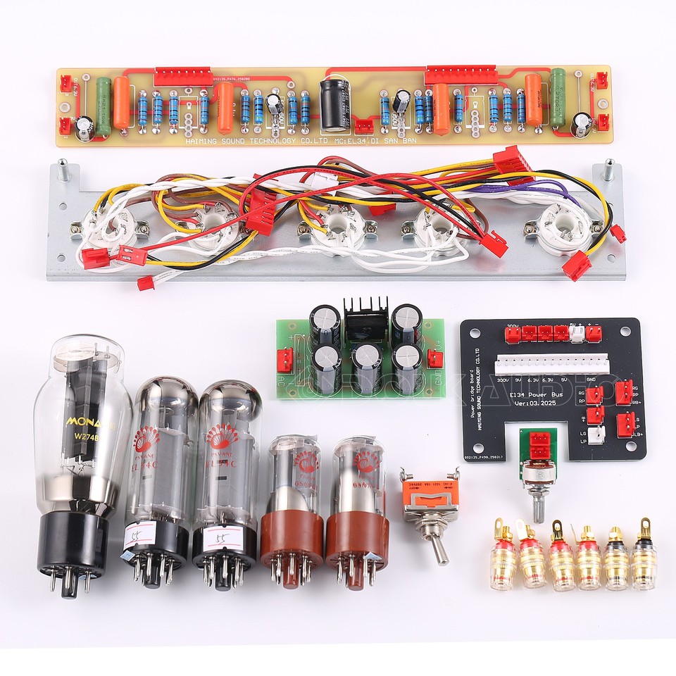 HiFi EL34 Single-Ended Vaccum Tube Amplifier Easy DIY Kit for Beginners ...