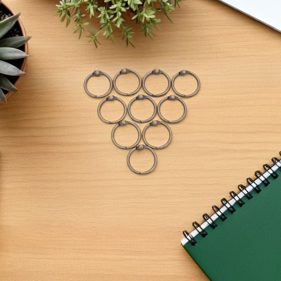50pcs Golden Binder Ring: Loose Leaf Binder Rings - Book Metal Hinged ...