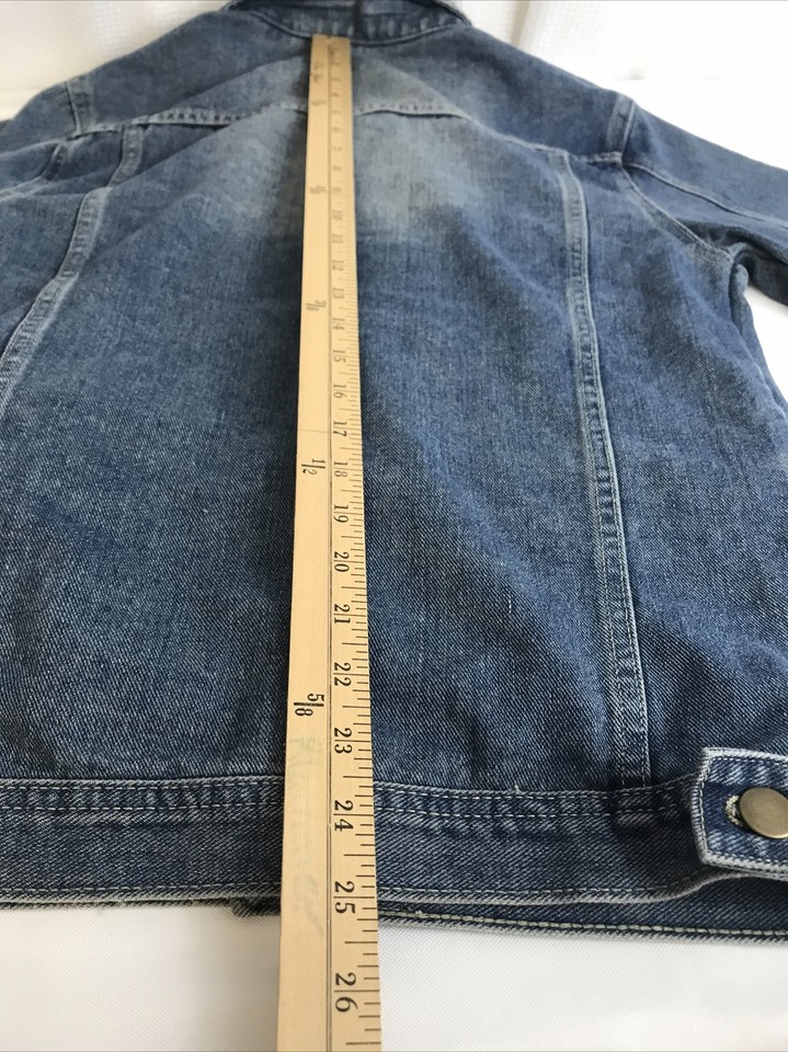 Vintage JIM BEAM Denim Jacket Men’s Medium Whiskey Trucker Faded Cotton ...