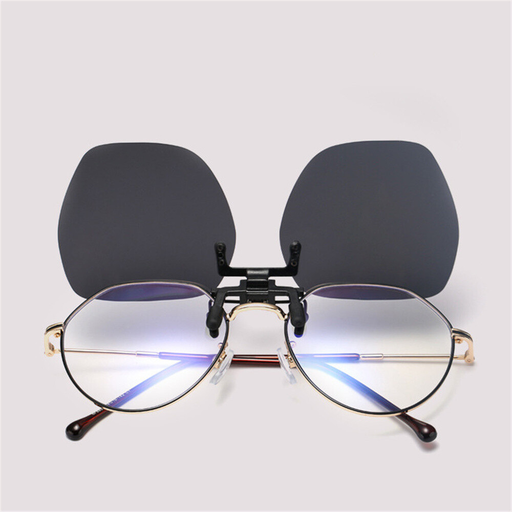 Clip on Sunglasses Polarized Flip up Spectacles Anti-Glare Unisex Eye ...
