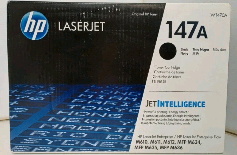 GENUINE HP LaserJet 147A Black Toner W1470A - HP Enterprise / Flow M610 ...