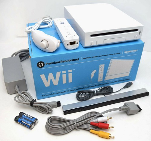 Nintendo Wii WHITE Video Game Console System Bundle Online RVL-001 ...