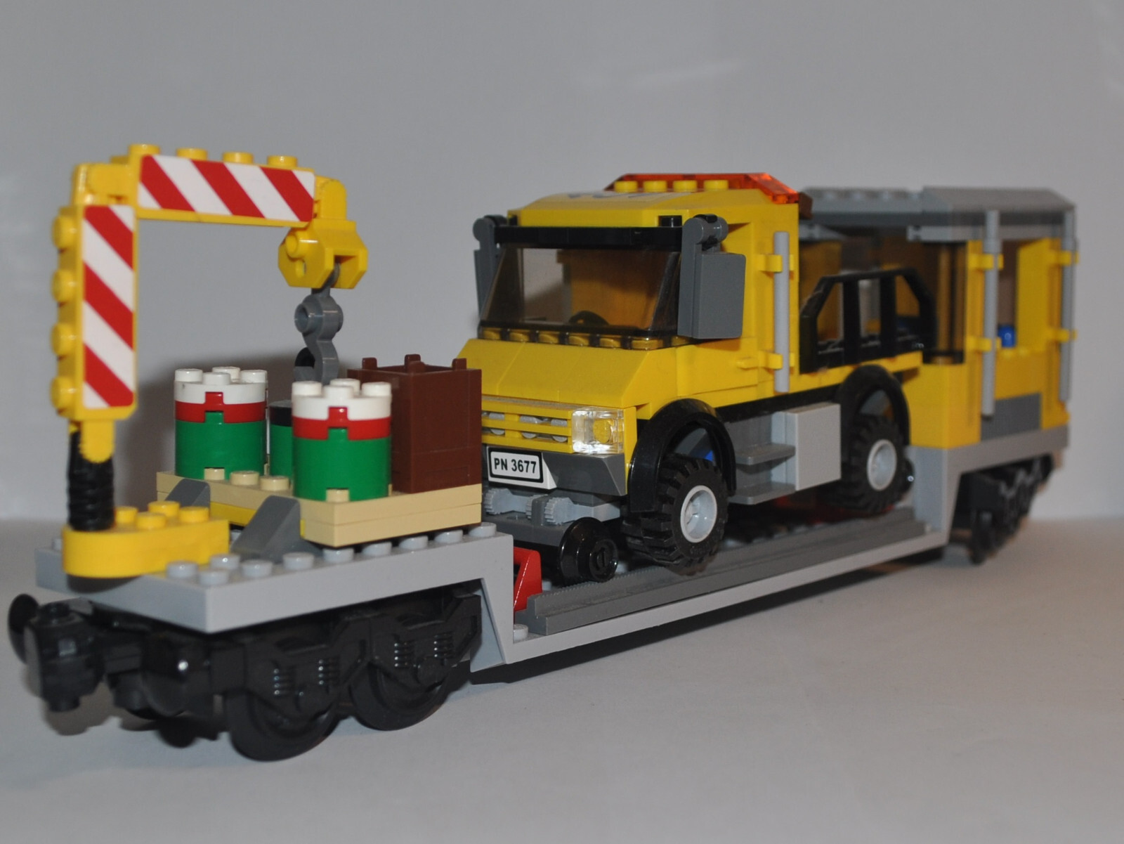 Lego 3677 Red Cargo Train Wagon with Truck | eBay