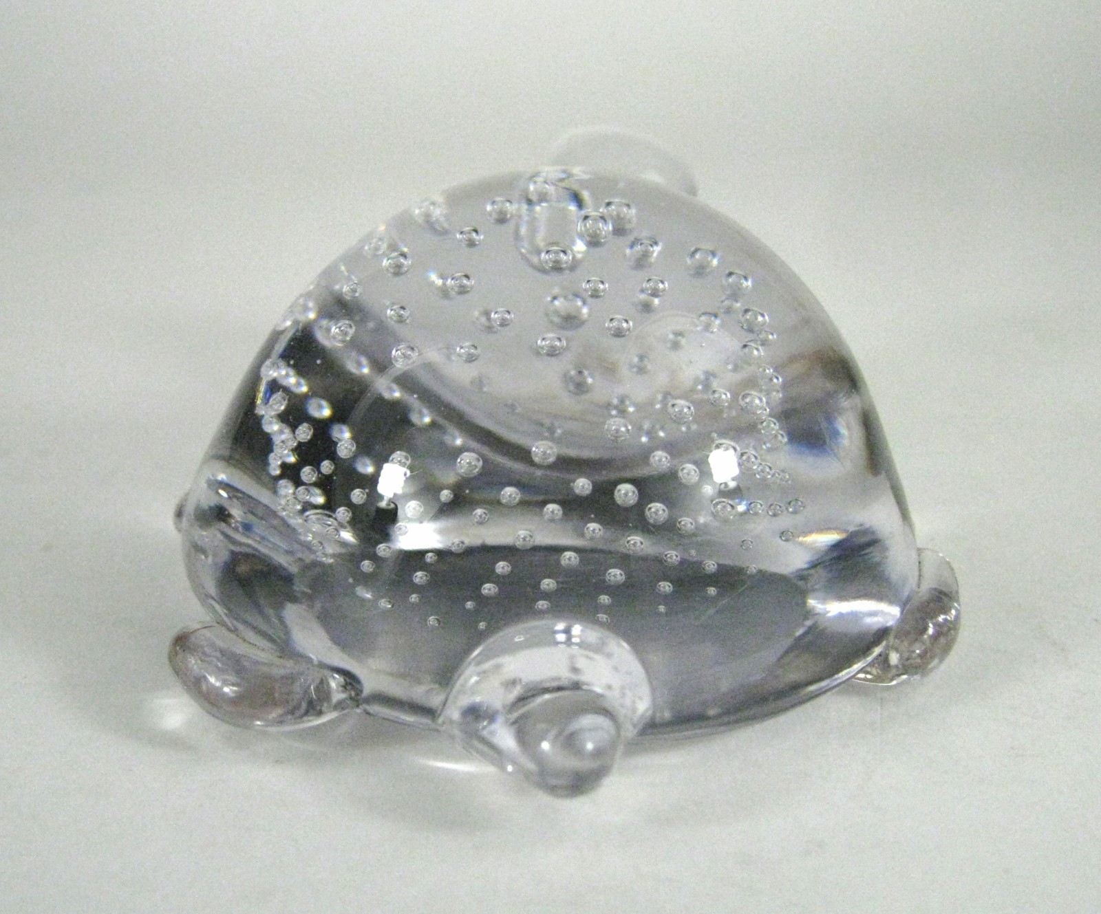 Turtle Glass Paperweight Size 1 5/8 Inches Height Clear Figurine Decor ...